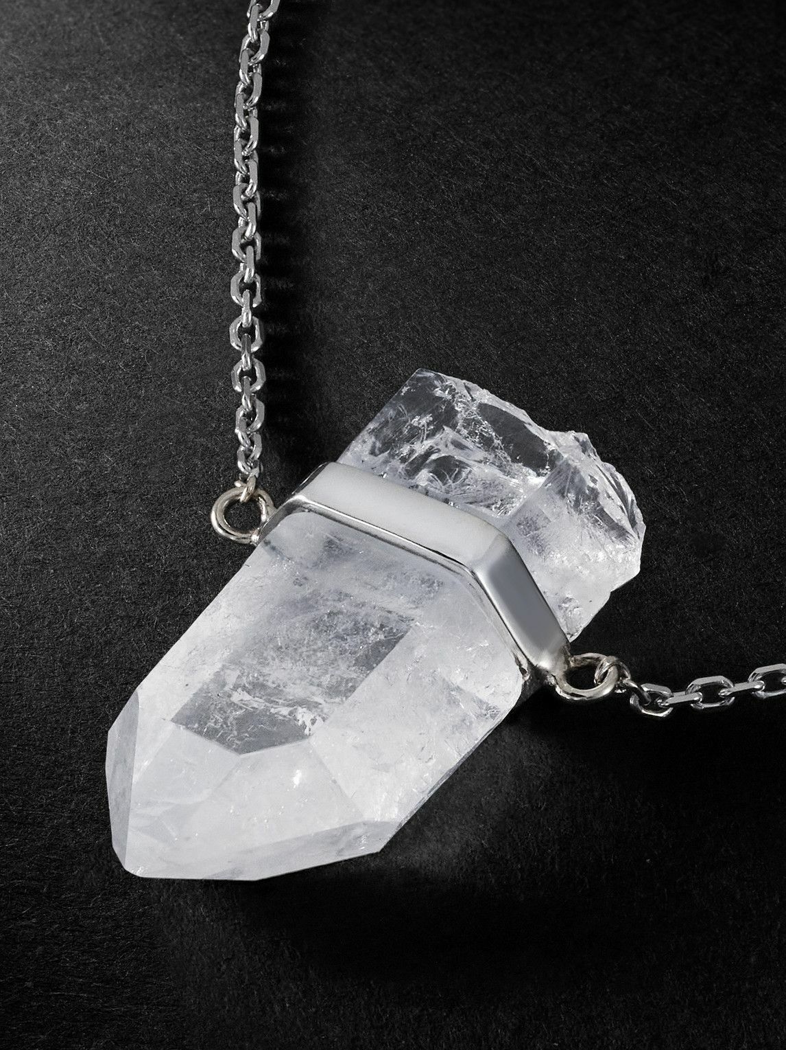 JIA JIA - Bar White Gold Crystal Quartz Necklace JIA JIA