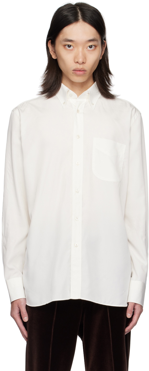 TOM FORD Off-White Button Shirt TOM FORD