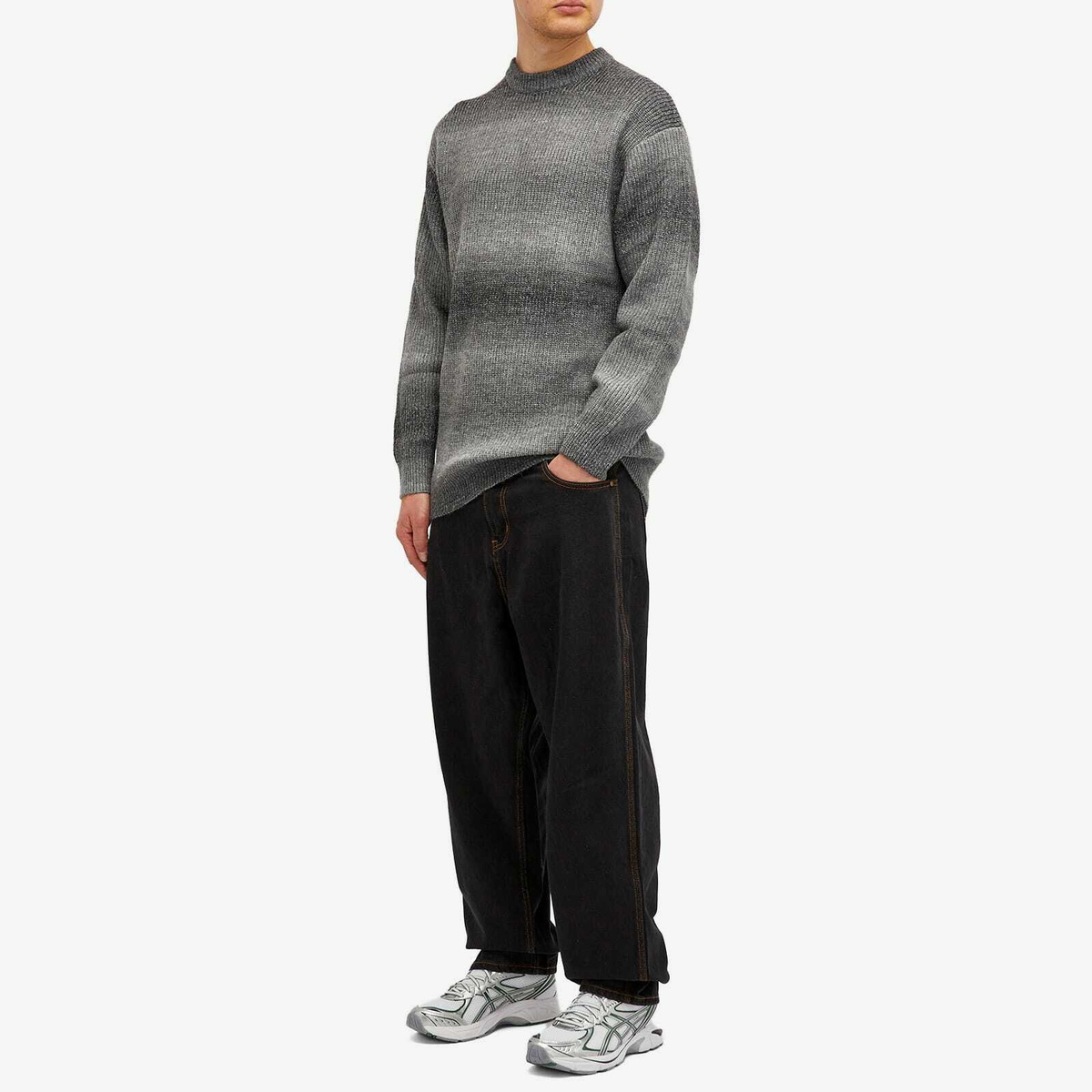 Butter Goods Men's Beams Jumper in Charcoal Butter Goods