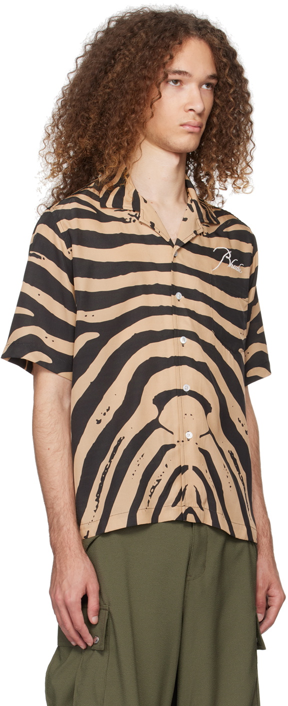 Rhude Black & Tan Zebra Shirt Rhude