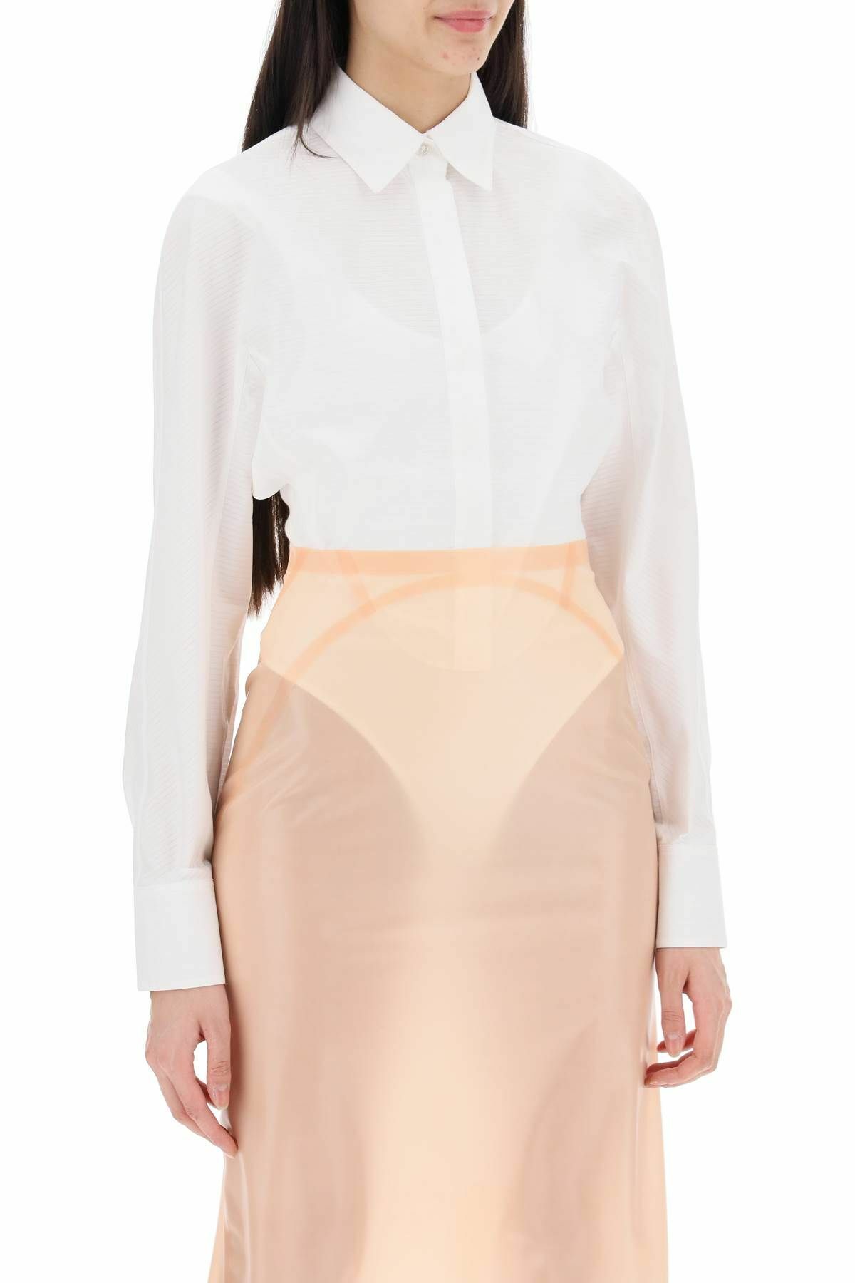 ALAIA layered shirt body for White ALAÏA