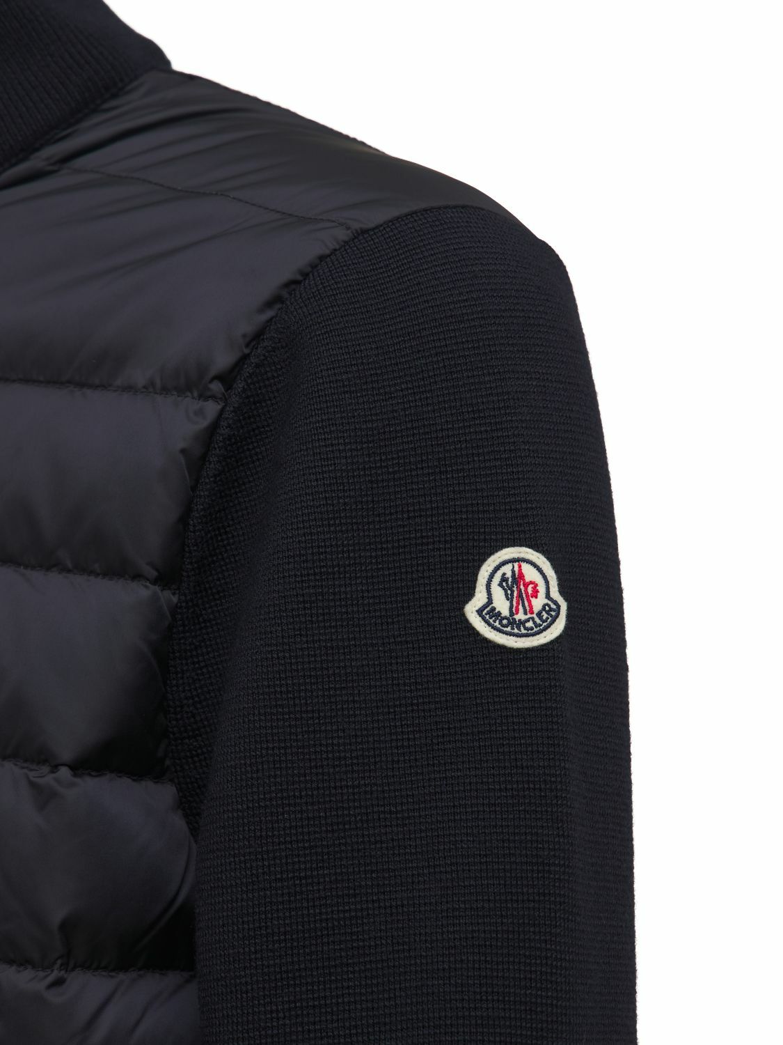 MONCLER - Wool Blend Tricot Down Jacket Moncler