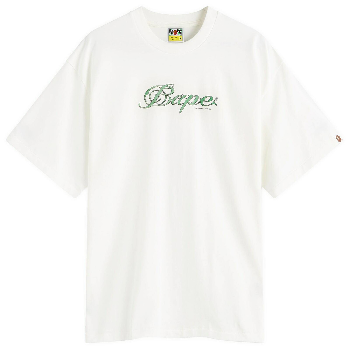 A Bathing Ape Men's Logo Back/Front T-Shirt in Ivory A Bathing Ape