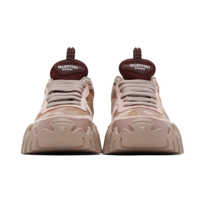 Valentino Pink Valentino Garavani Camouflage Rockrunner Sneakers ...