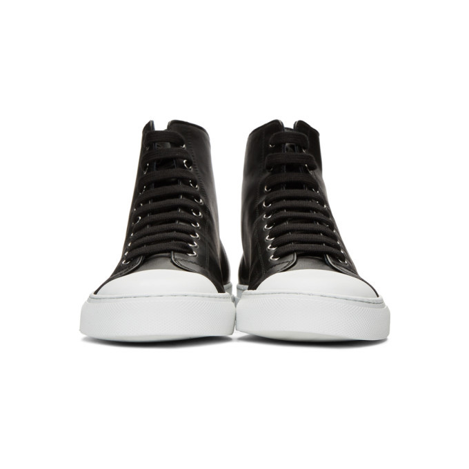 Woman by Common Projects Black and White Tournament High Cap Toe ...
