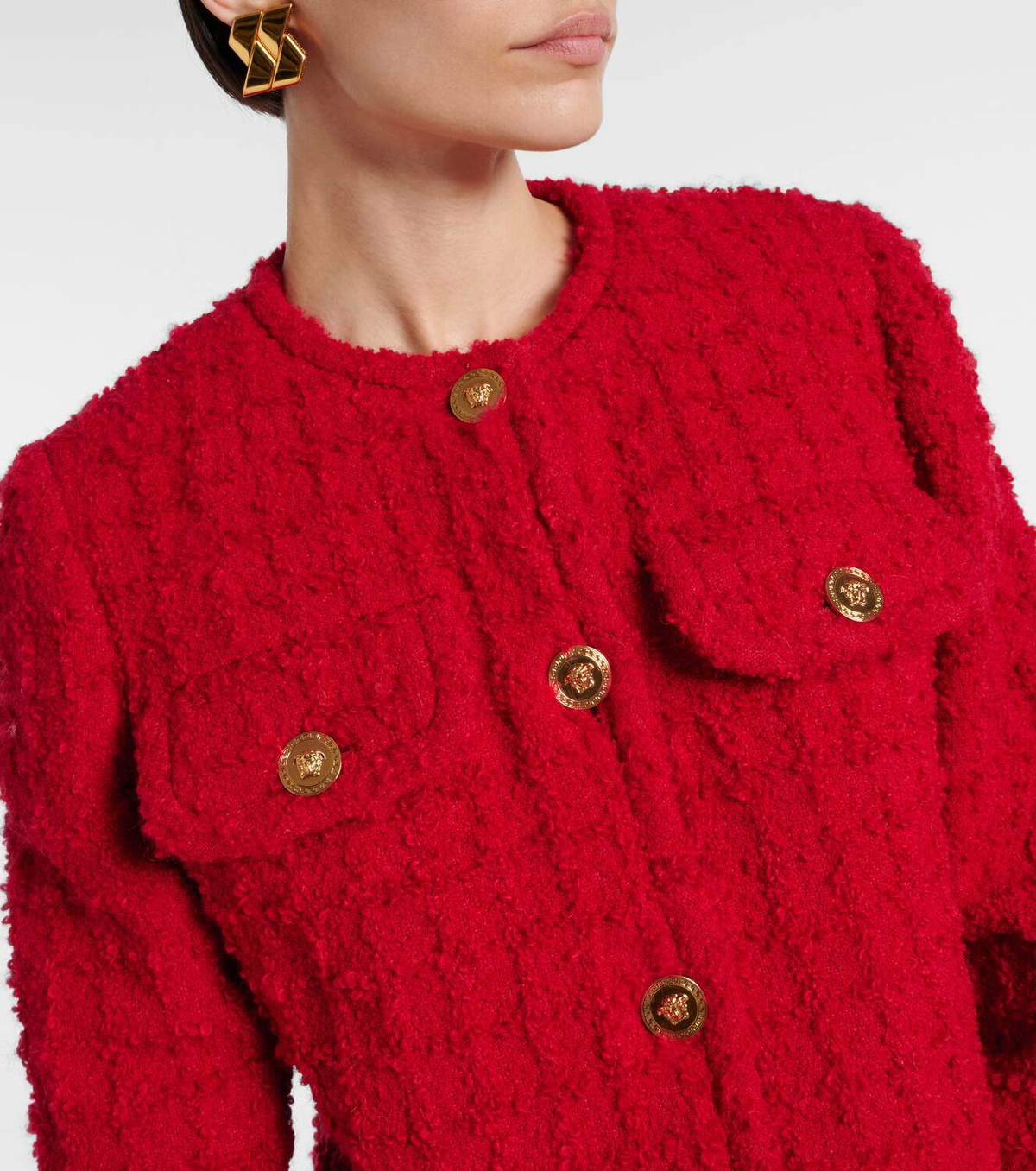 Versace Cropped tweed jacket Versace