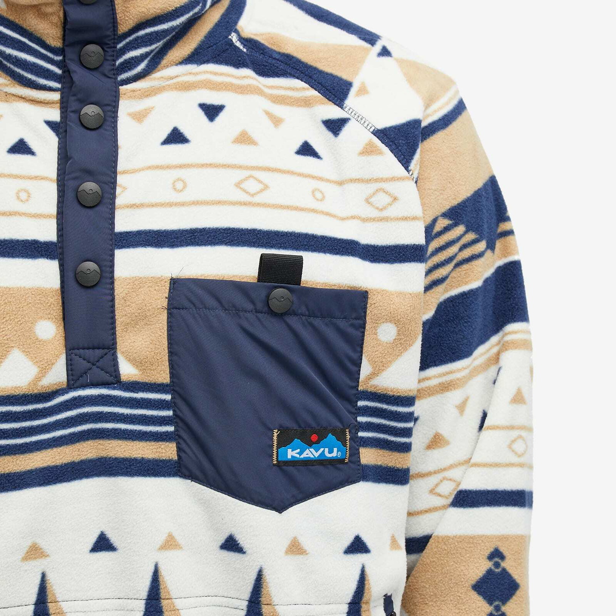 KAVU Men's Teannaway Half Snap Fleece in Peaks Line KAVU