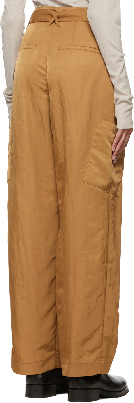 DEVEAUX NEW YORK Tan Cinch Belt Trousers Deveaux New York