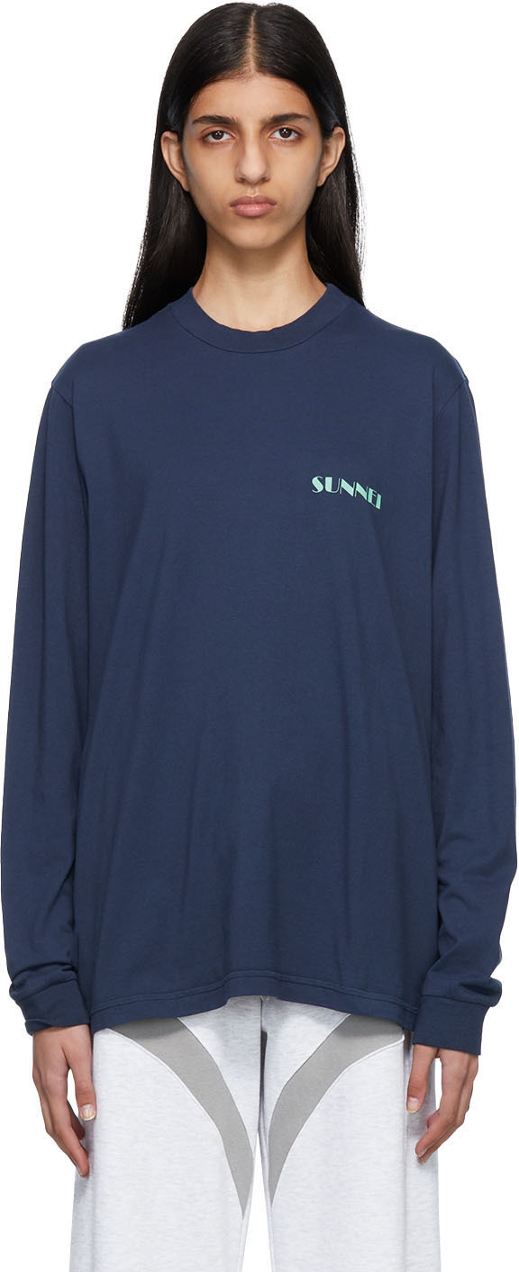 SUNNEI SSENSE Exclusive Blue T-Shirt Sunnei