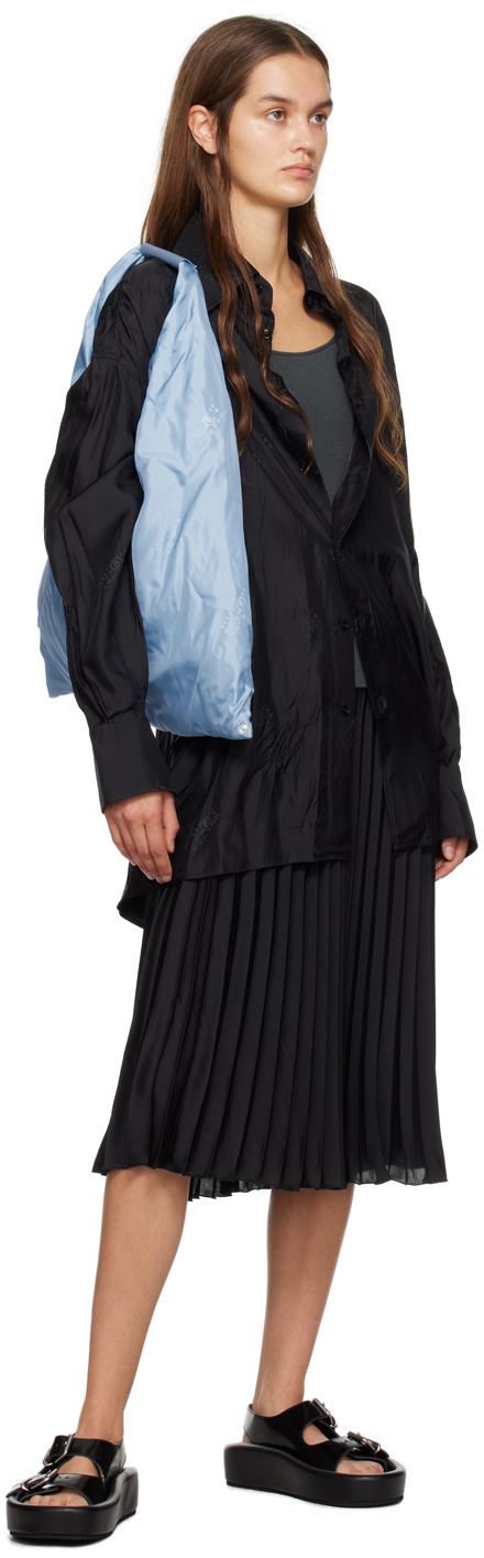 MM6 Maison Margiela Gray Pleated Midi Dress MM6 Maison Margiela