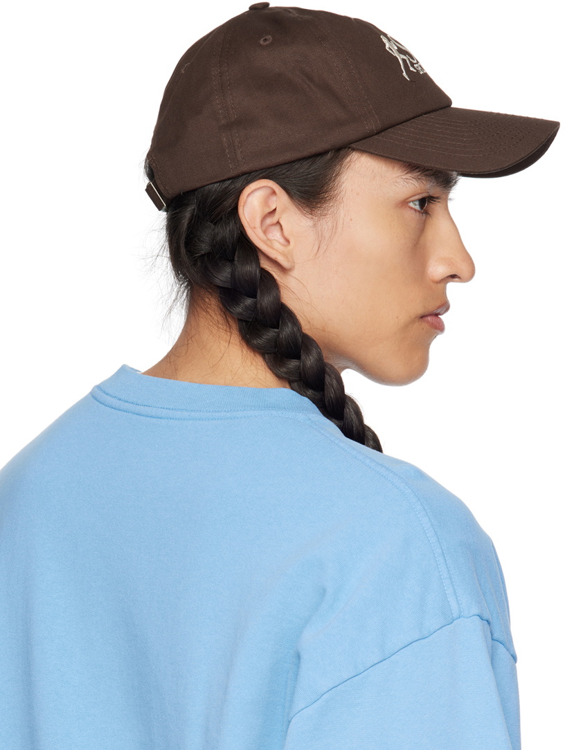 Sporty & Rich SSENSE Exclusive Brown Action Cap Sporty & Rich