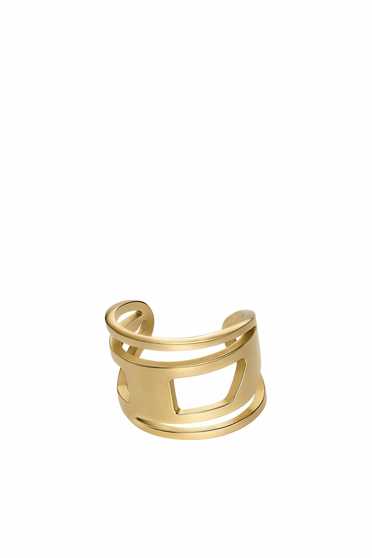 Diesel Gold-Tone Stainless Steel Band Ring - Rings - Unisex - Oro Diesel