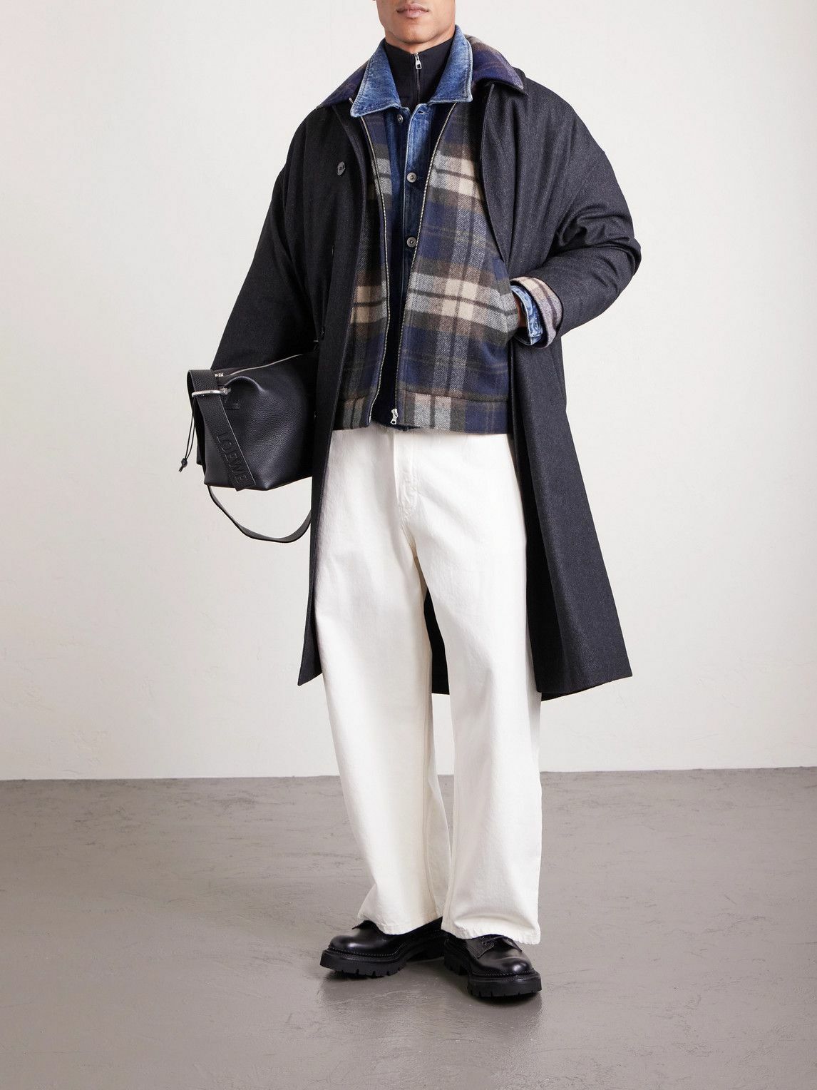 WTAPS - Wrecker Padded Checked Melton Wool-Blend Jacket - Blue WTAPS