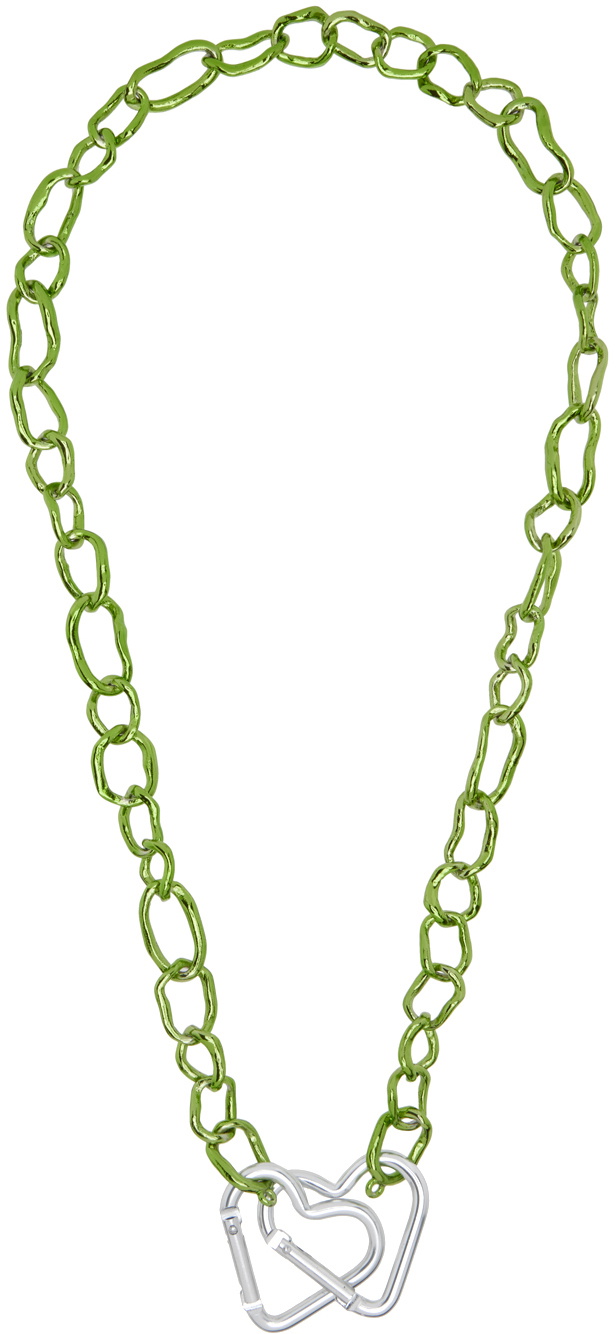 Collina Strada Green Crushed Swag Necklace Collina Strada