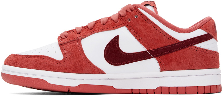 Nike White & Red Dunk Low Valentine's Day Sneakers Nike