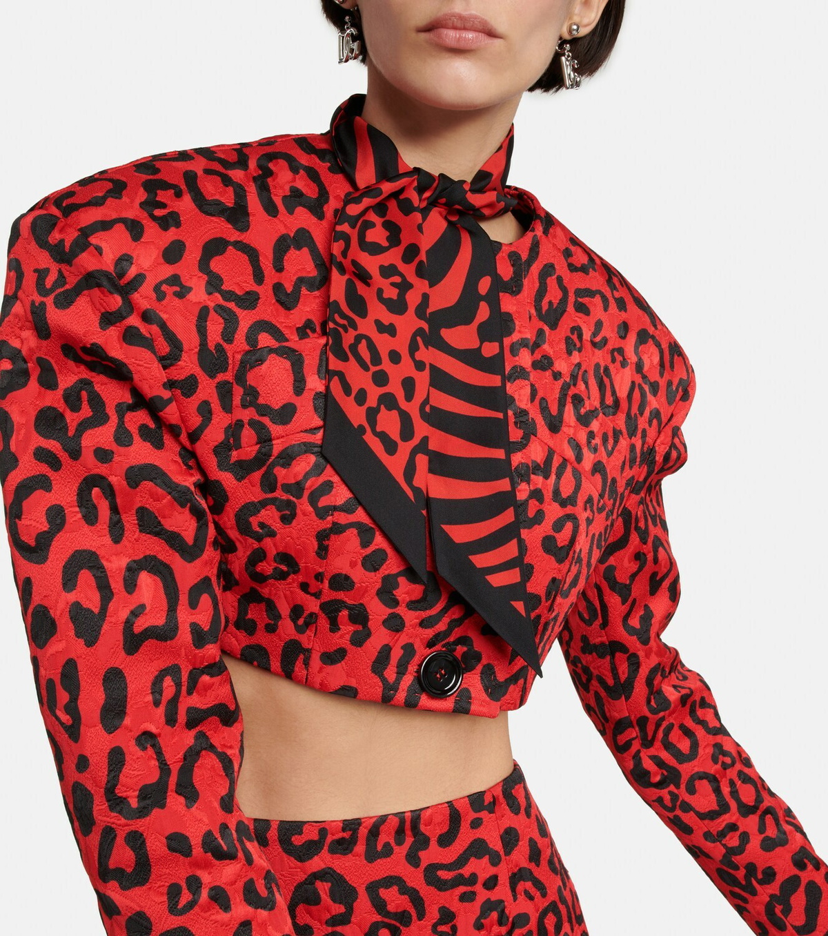Dolce&Gabbana - Cropped leopard-print brocade jacket Dolce & Gabbana