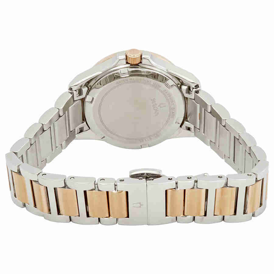 Bulova Marine Star Diamond White Mother of Pearl Dial Ladies Watch ...