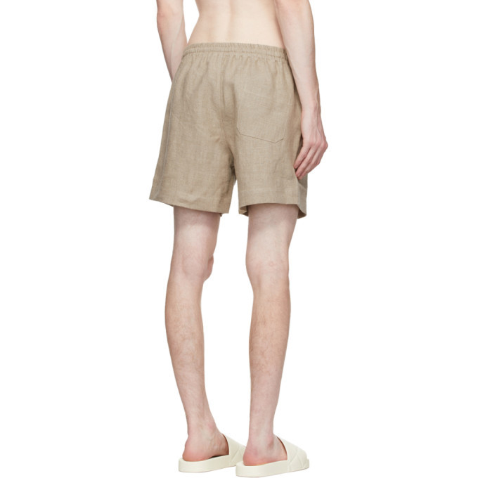 COMMAS Beige Linen Shorts Commas