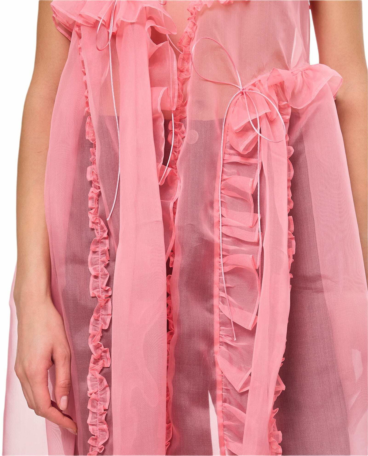 Cecilie Bahnsen Opal Ruffle Silk Satin Dress Cecilie Bahnsen