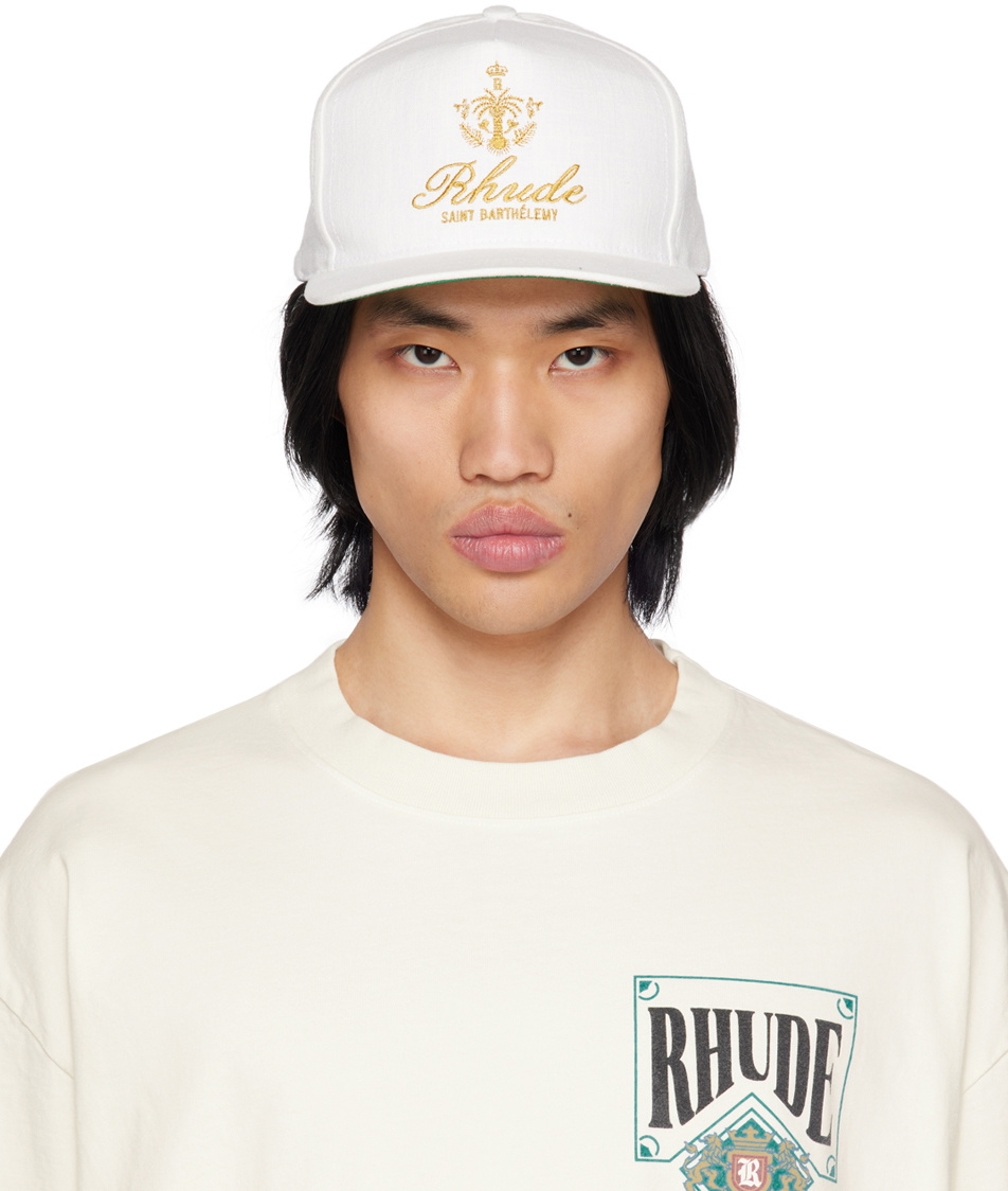 Rhude White Rosewood Cap Rhude