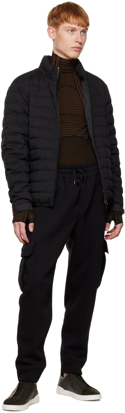 ZEGNA Black & Orange Second Skin Turtleneck Zegna