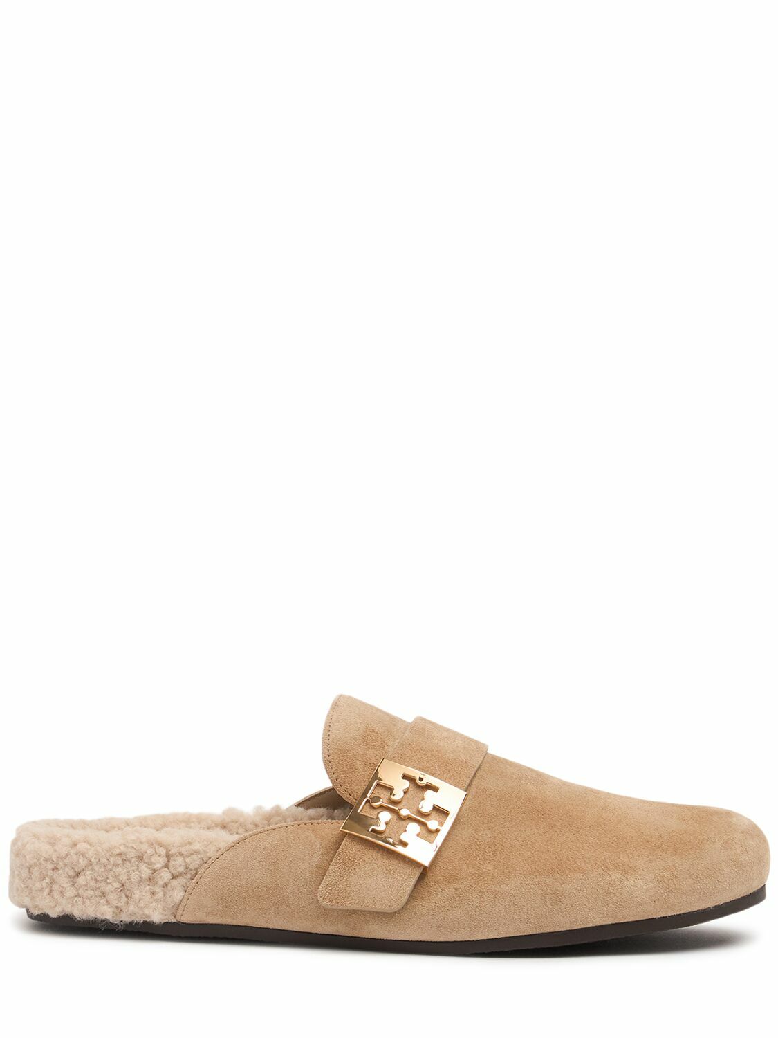 TORY BURCH 15mm Mellow Suede & Shearling Mules Tory Burch