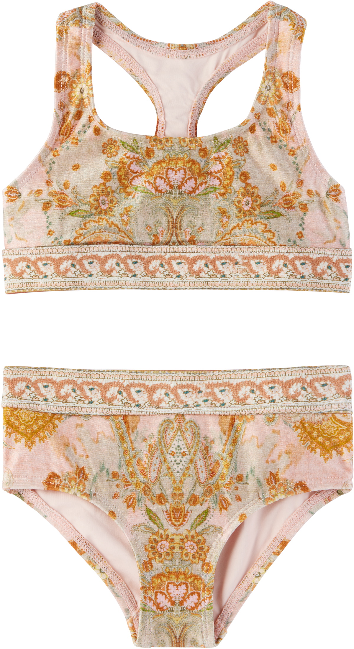 ZIMMERMANN Kids Multicolor Wylie Racer Back Bikini Zimmermann