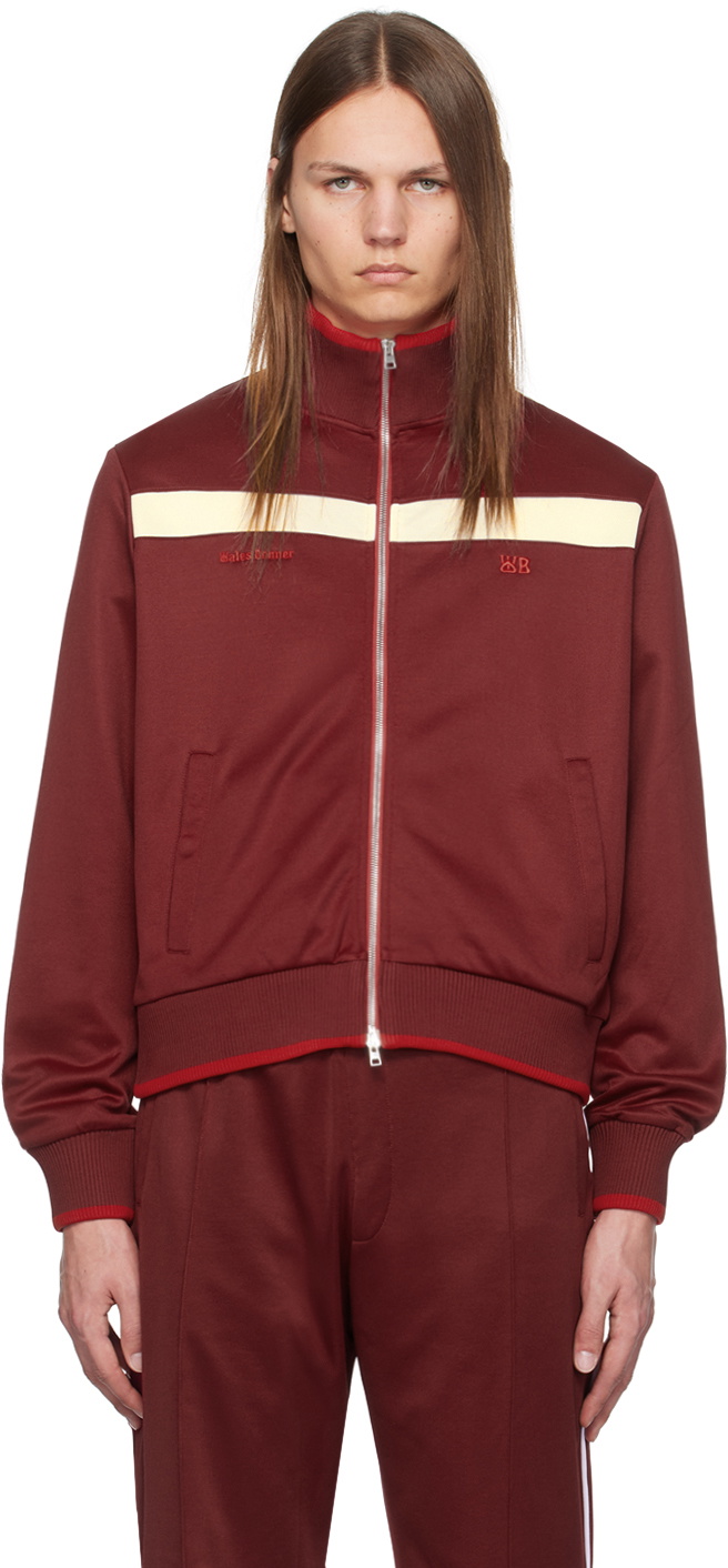 Wales Bonner Burgundy Essence Track Jacket Wales Bonner