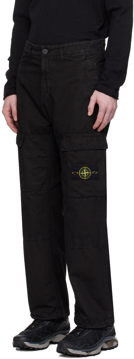 Stone Island Black Patch Cargo Pants Stone Island