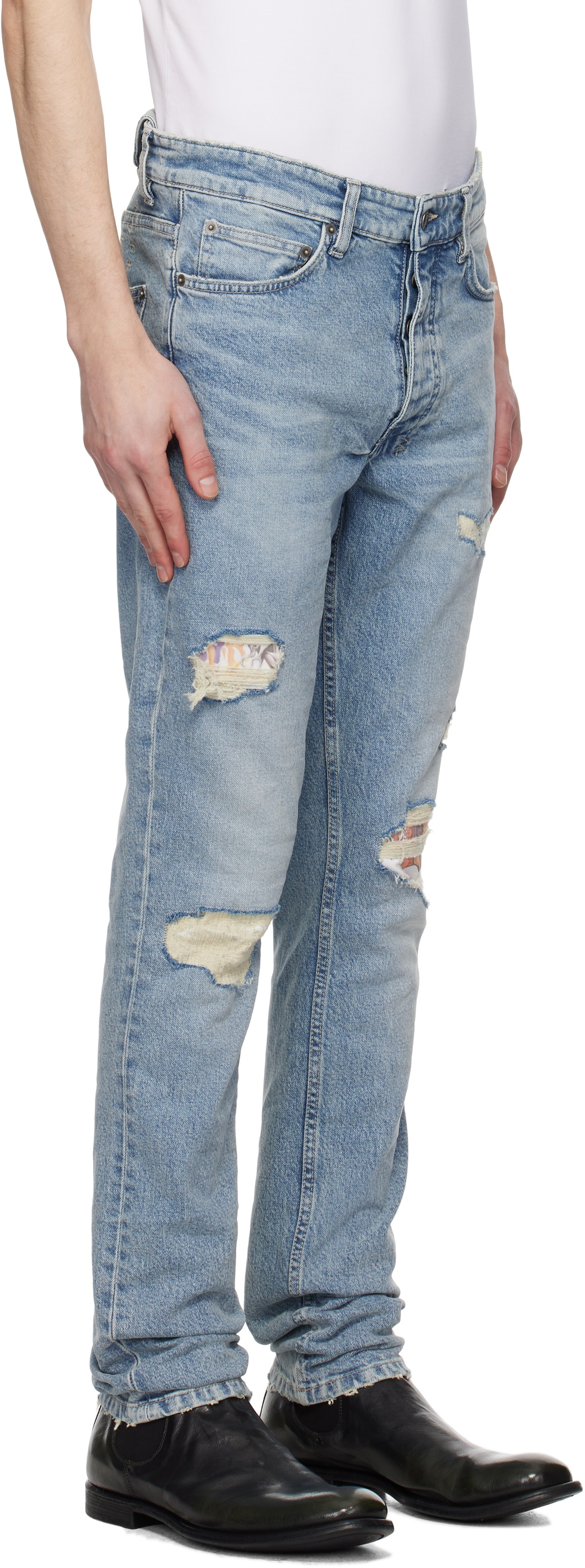 Ksubi Blue Chitch Champagne Destroy Sketch Jeans Ksubi