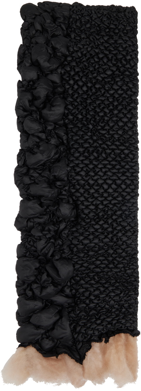 Charlie Constantinou Brown Quilted Scarf Charlie Constantinou