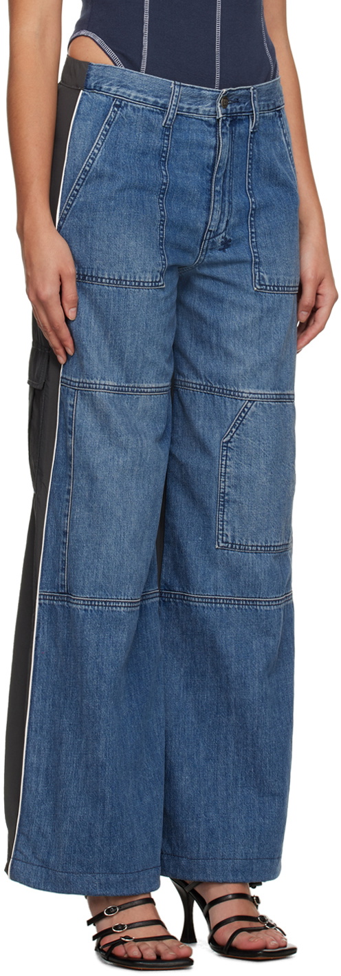 Ksubi Blue & Gray Splice Jeans Ksubi