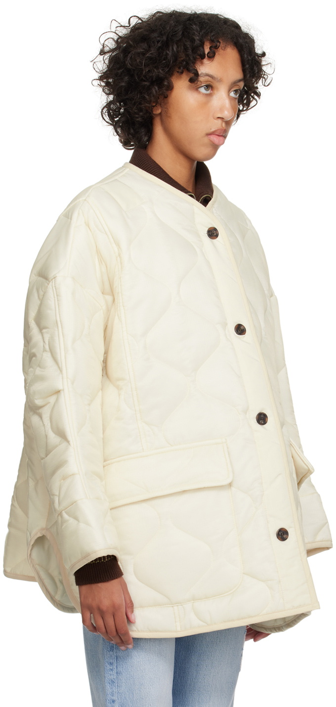 The Frankie Shop Off-White Teddy Jacket The Frankie Shop