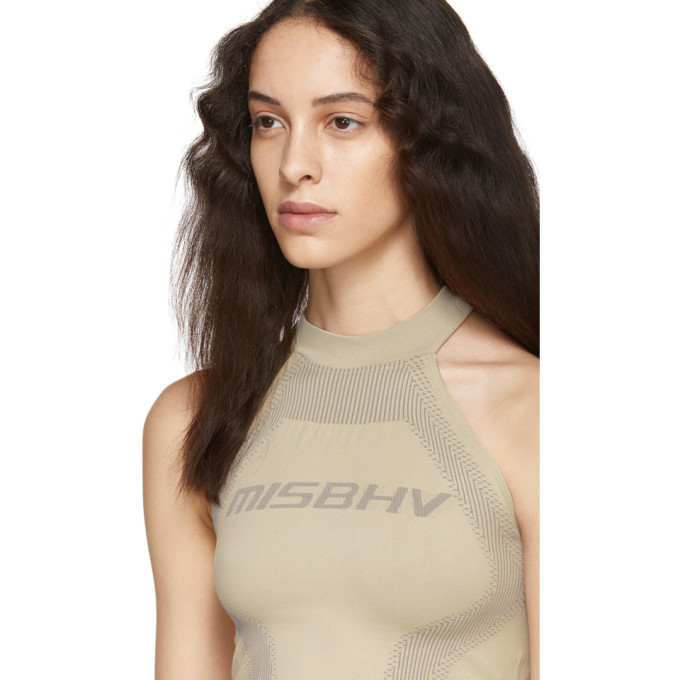 MISBHV Beige Classic Active Halter Top MISBHV