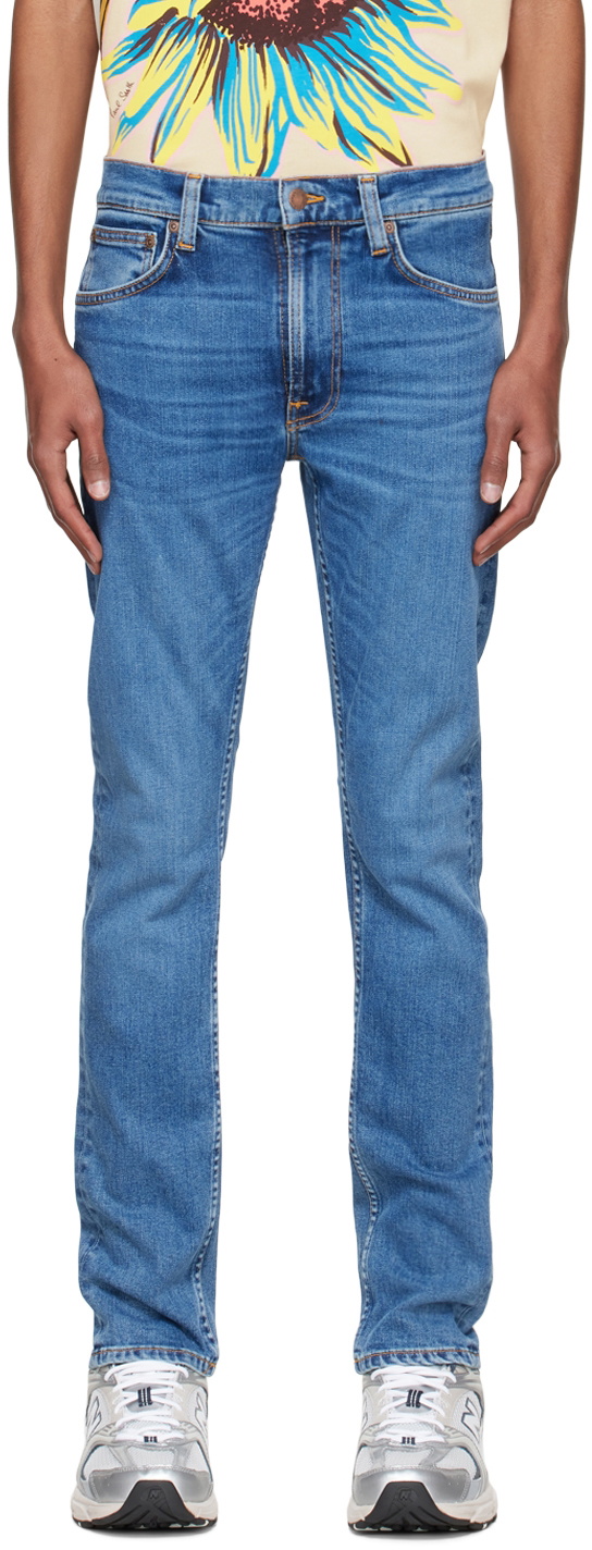 Nudie Jeans Blue Lean Dean Slim Tapered Jeans Nudie Jeans Co