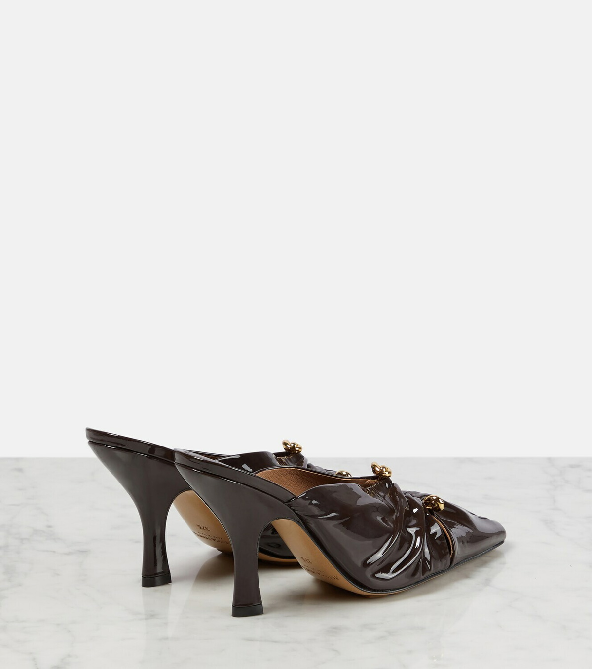 Bottega Veneta Bunnie patent leather mules Bottega Veneta