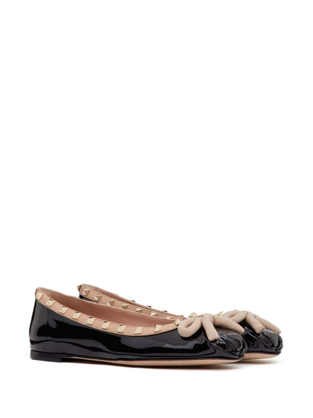 VALENTINO GARAVANI - Rockstud Leather Ballets Valentino Garavani