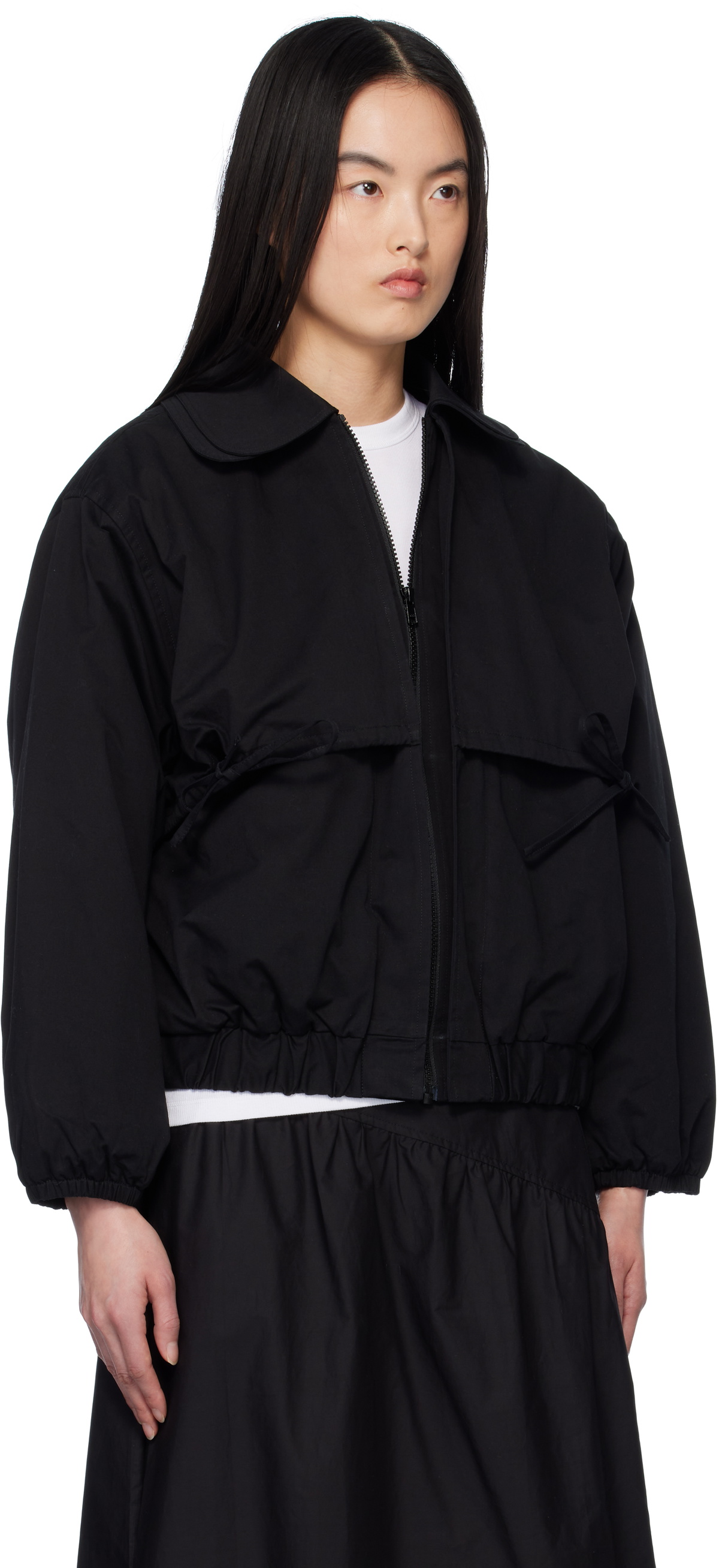 Deiji Studios Black Double Layered Jacket Deiji Studios