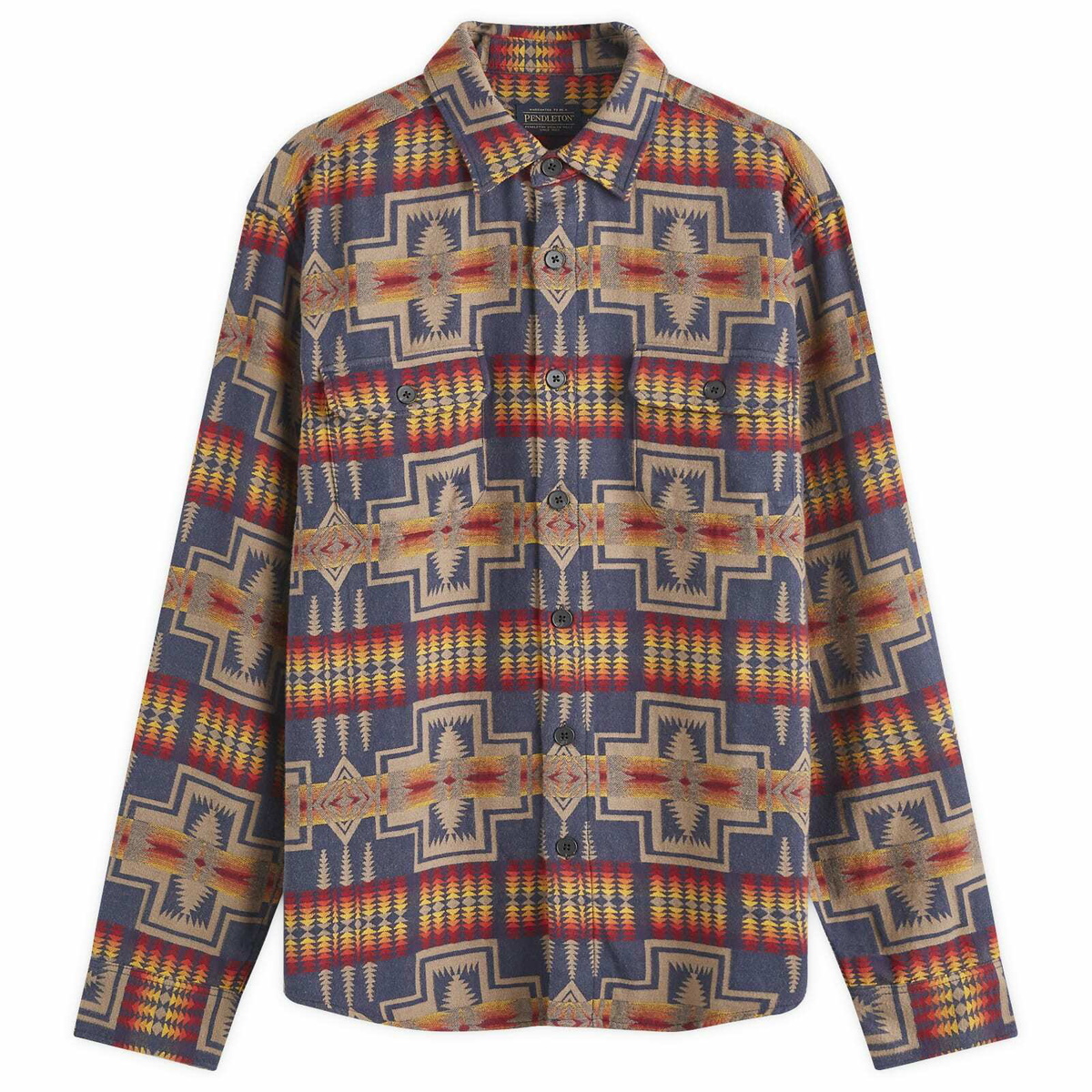 Pendleton Men's Jacquard Explorer Shirt in Harding Navy Pendleton