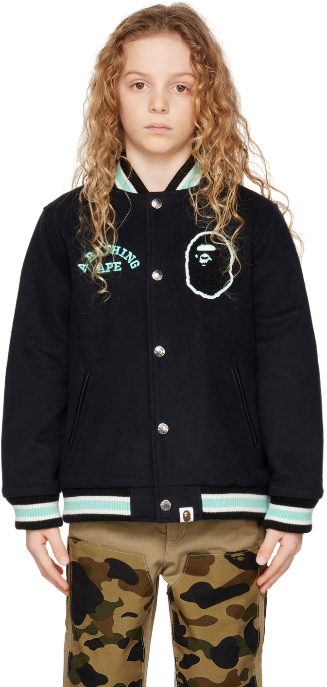 BAPE Kids Black Ape Head Jacket A Bathing Ape