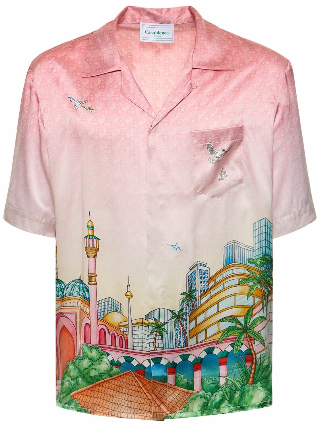 CASABLANCA - Morning City View Silk Twill Shirt Casablanca