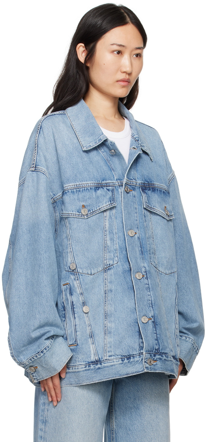 AGOLDE Blue Reworked Wayne Denim Jacket AGOLDE