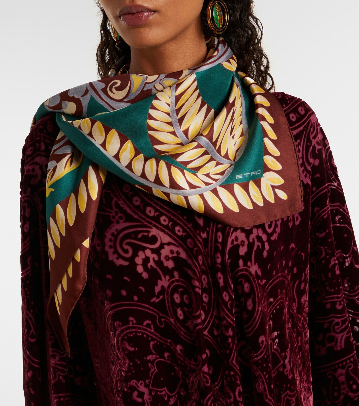 Etro Printed silk scarf Etro