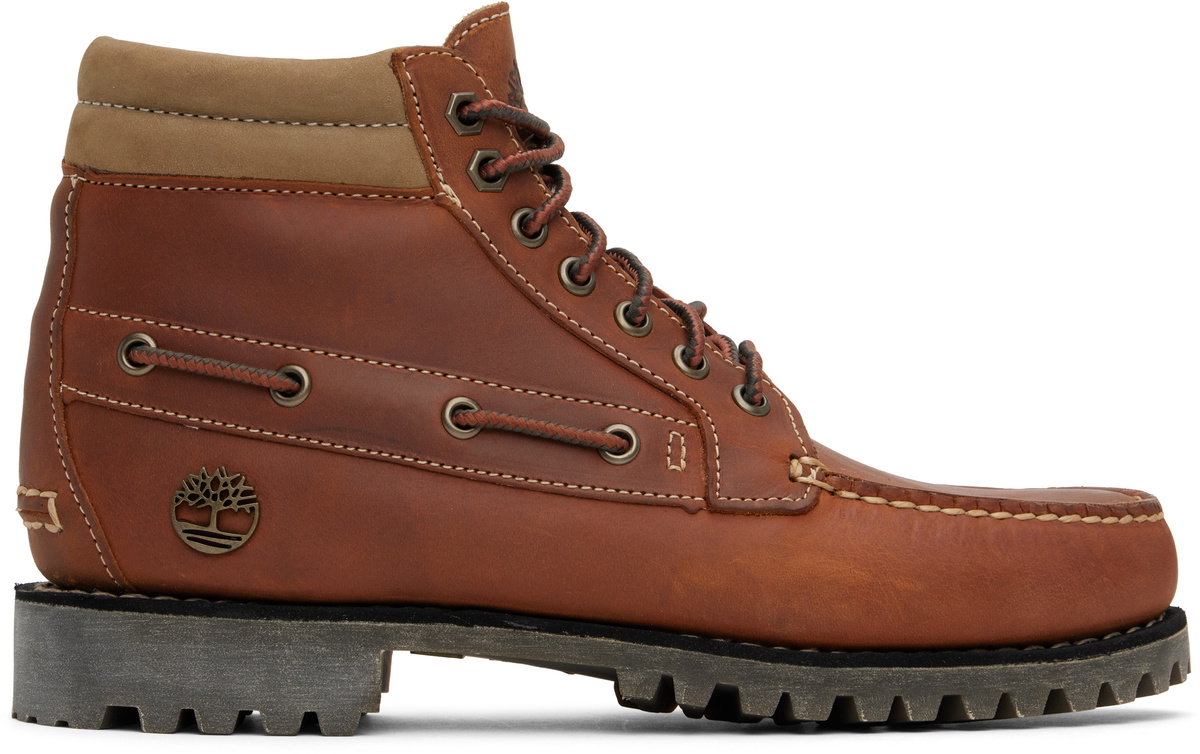 Timberland Tan Authentic Mid Lace-up Boots Timberland
