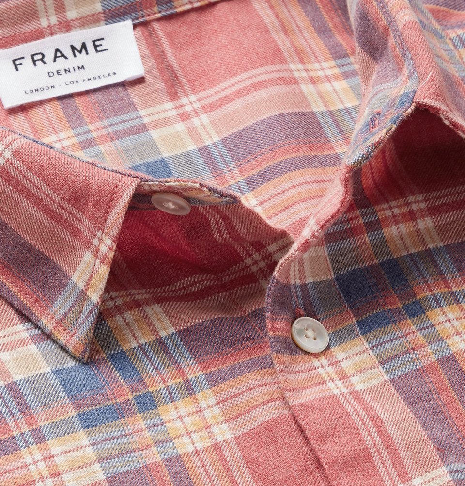 FRAME - Slim-Fit Checked Flannel Shirt - Men - Multi Frame Denim