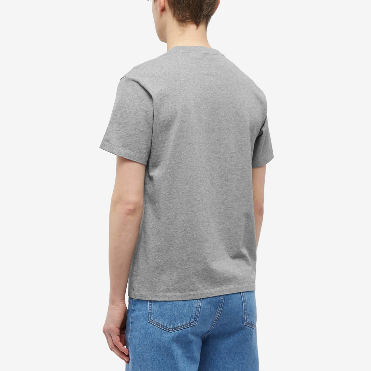 Maison Kitsuné Men's Mini Handwriting Classic T-Shirt in Grey Melange ...