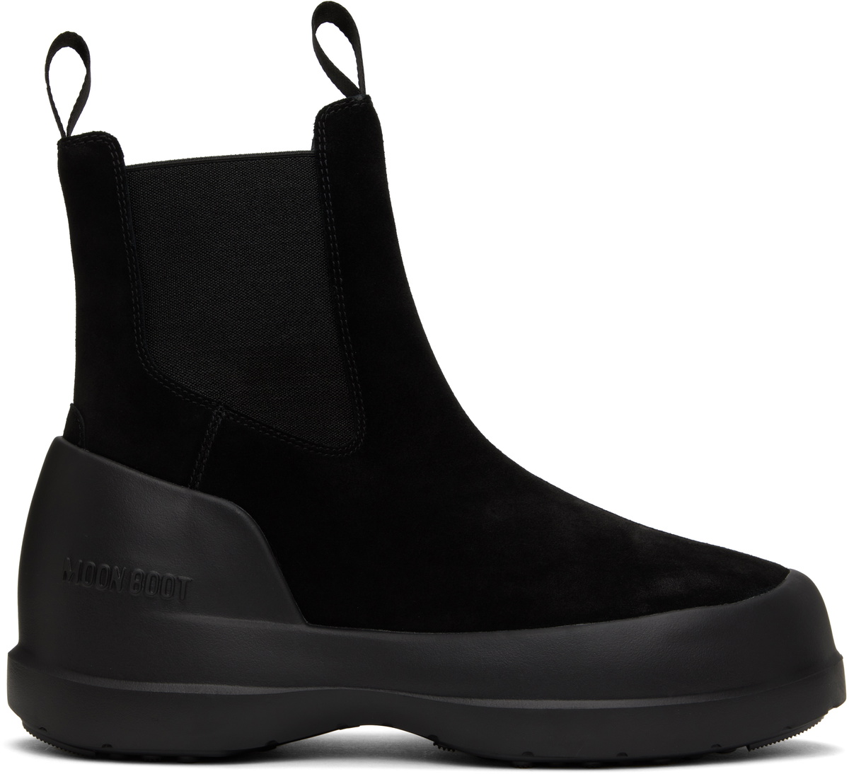 Moon Boot Black Luna Suede Chelsea Boots Moon Boot