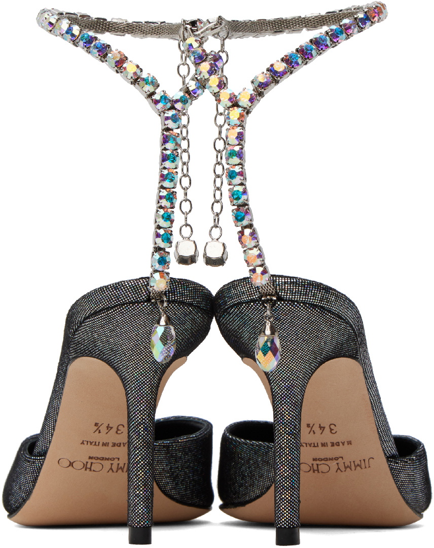 Jimmy Choo Silver Saeda 85 Heels Jimmy Choo