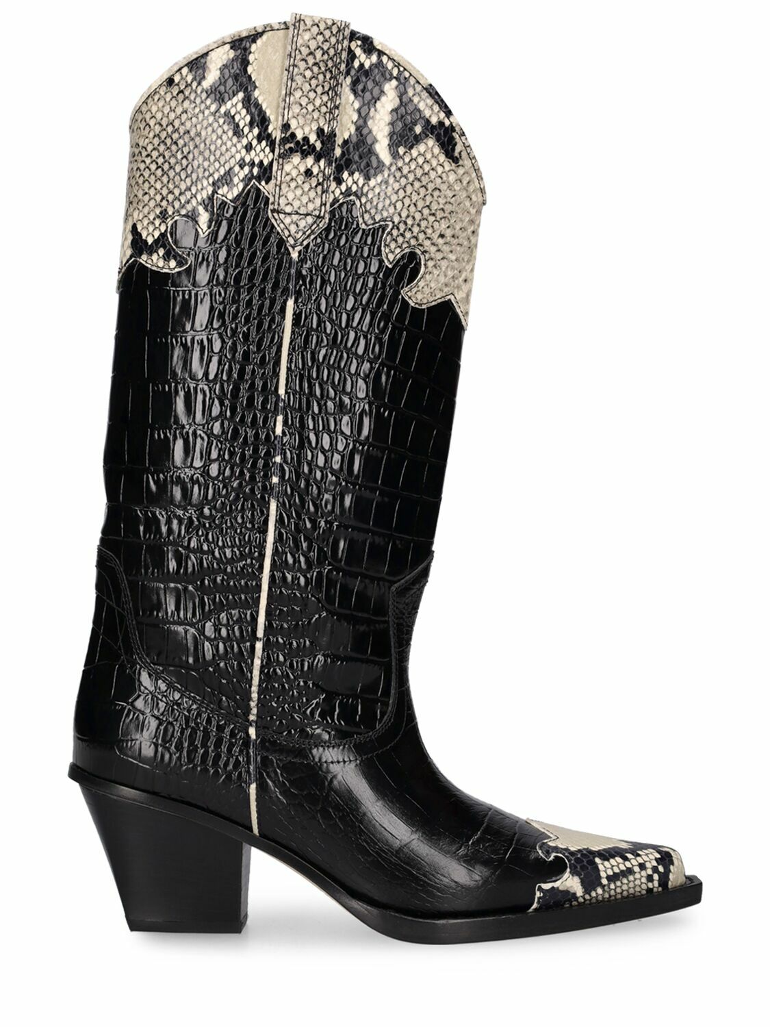 PARIS TEXAS - 60mm Ricky Croco & Python Print Boots Paris Texas