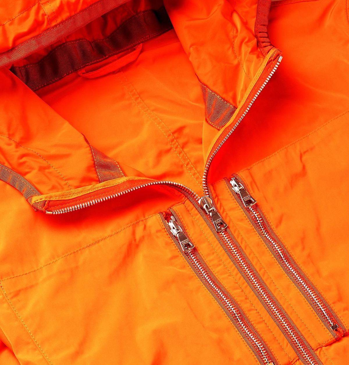Orlebar Brown - Wye Grosgrain-Trimmed Shell Hooded Jacket - Orange ...
